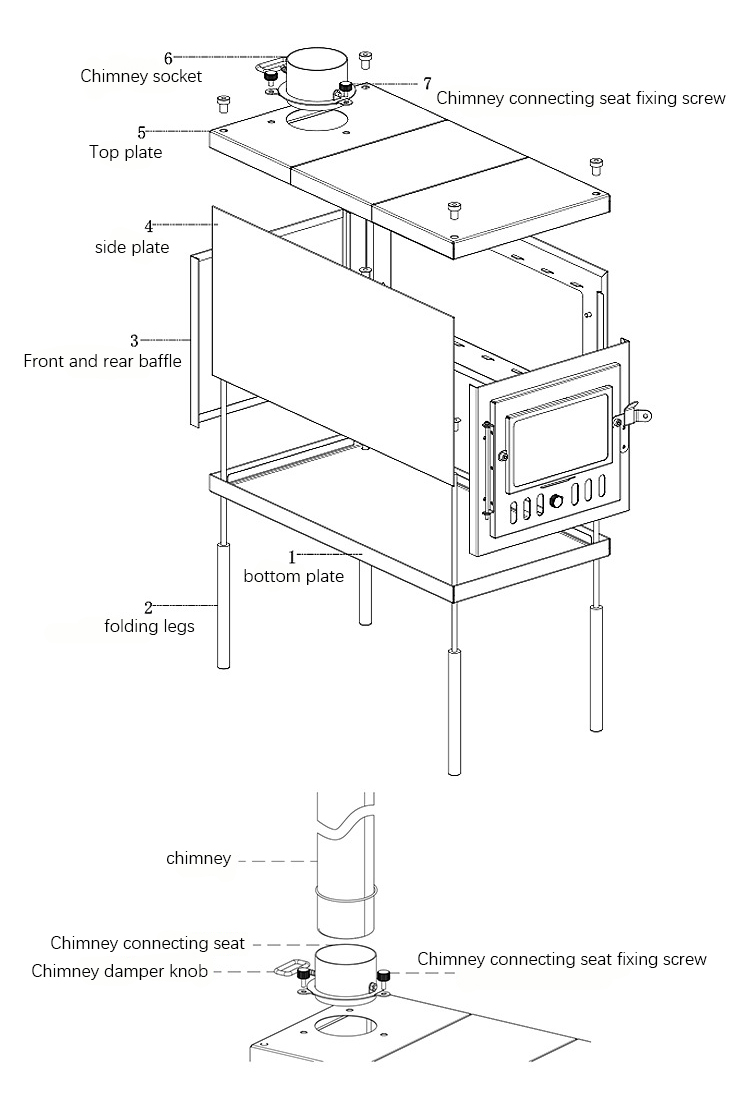 Multi-purpose Foldable Fire Wood Stove - OutdoorSAC